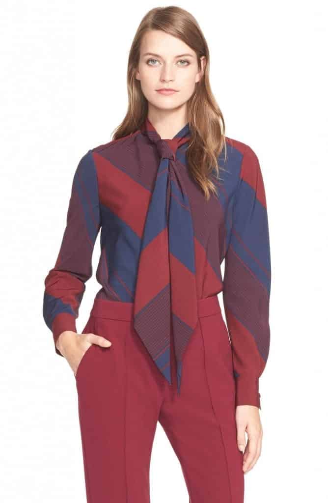 Women’s Necktie Outfits – 35 Ways to Wear Tie Neck Blouse – Branded Girls