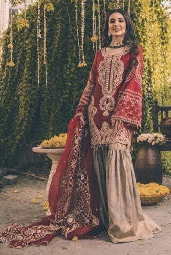 Bridal Sharara Designs – 32 Latest Sharara Styles For Brides – Branded ...