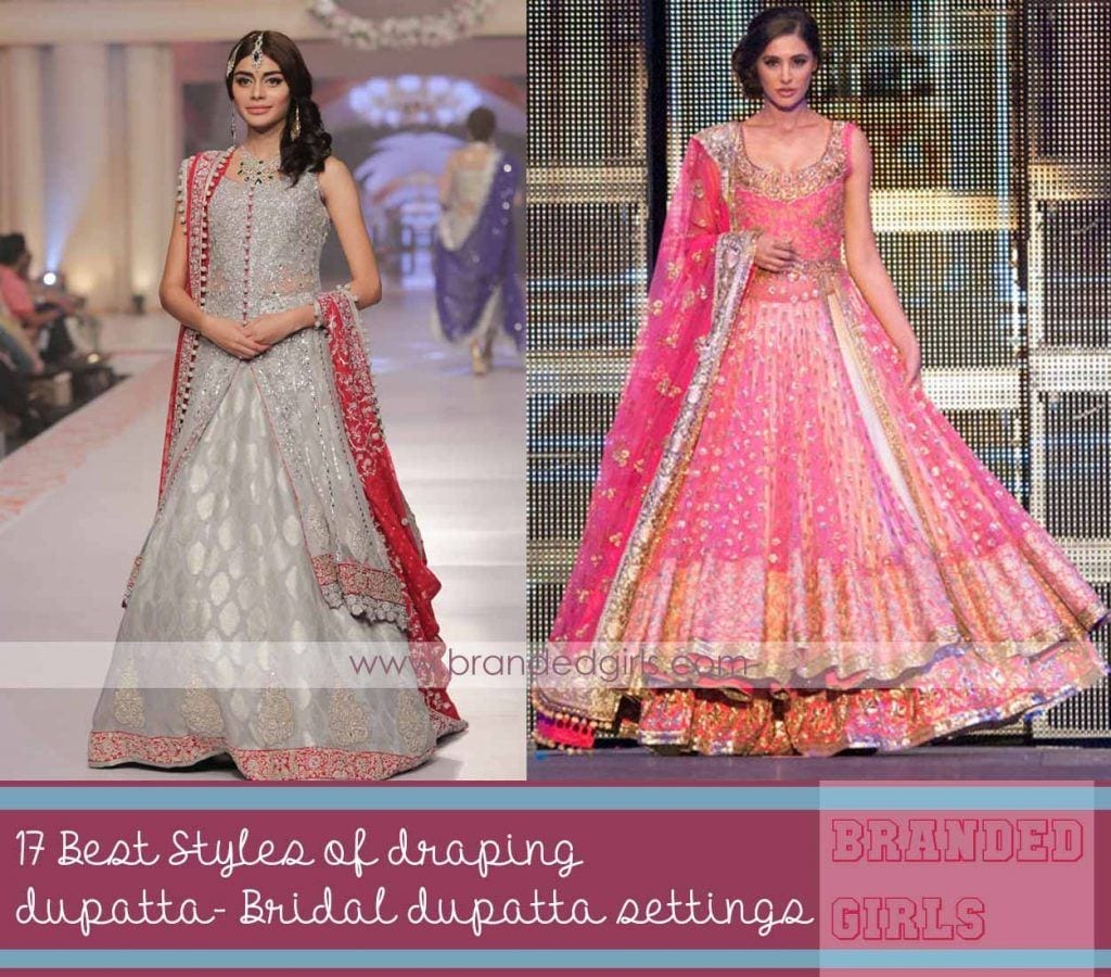 Bridal Dupatta Settings–17 New Ways to Drape Dupatta for Wedding