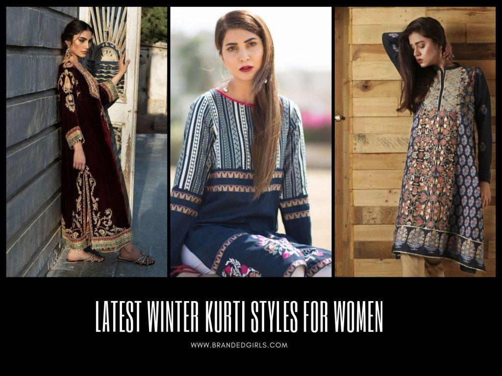 Winter Kurtis Designs – 18 Latest Kurti Styles for Women – Branded Girls