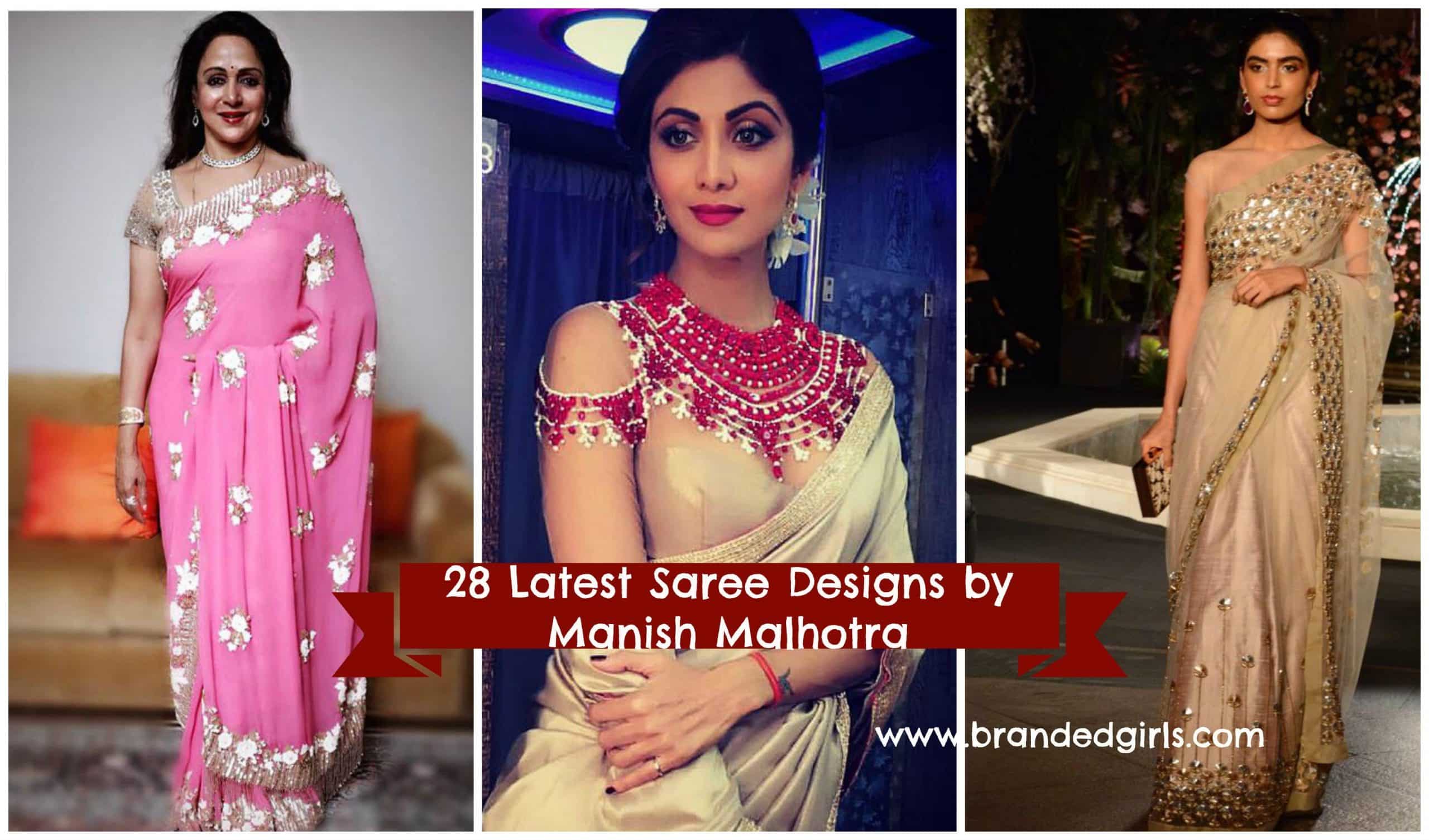 Latest Manish Malhotra Sarees 2018 Collection Top 28 Sarees By Manish