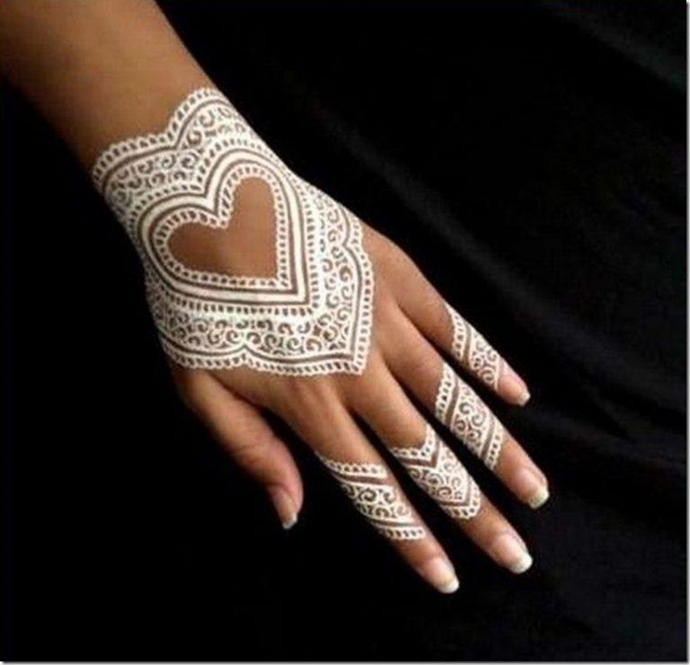 Heart Shaped Mehndi Designs- 20 Simple Henna Heart Designs – Branded Girls