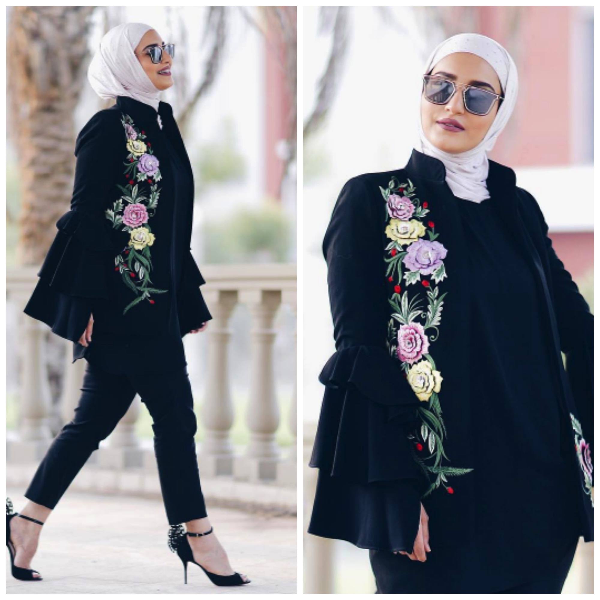 Hijab with Floral Outfits-20 Ways to Wear Hijab with Florals – Branded ...