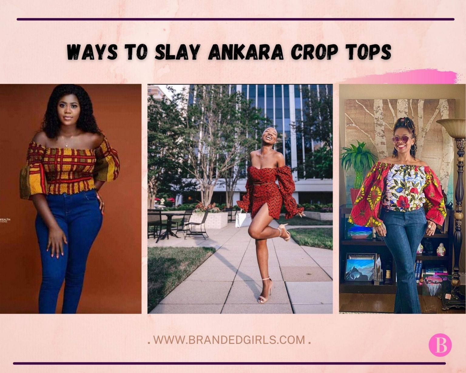 Crop Top Ankara Outfits – 20 Ways To Wear Crop Ankara Tops – Branded Girls