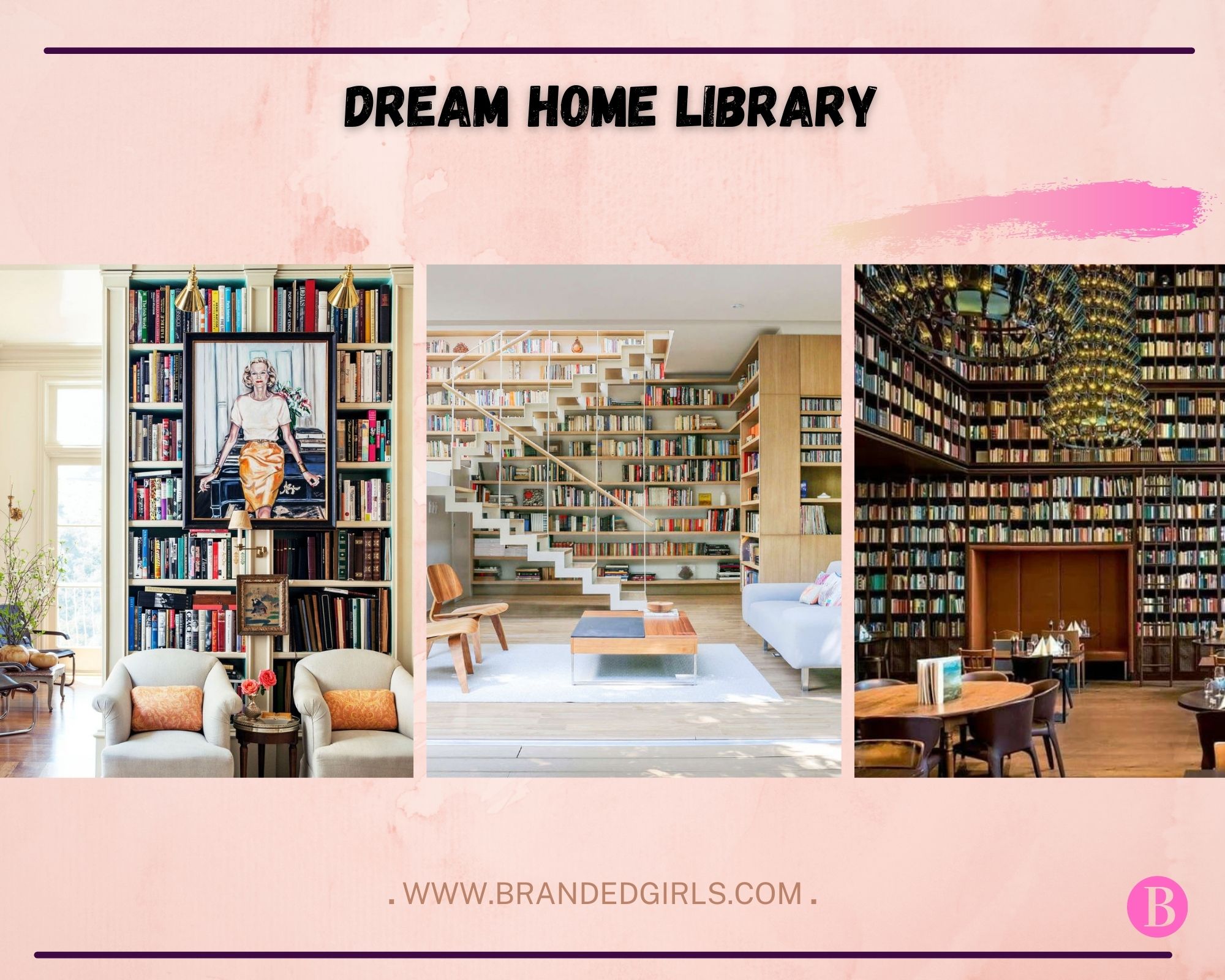 Dream Home Library – 15 Cozy Home Library Interior Designs – Branded Girls